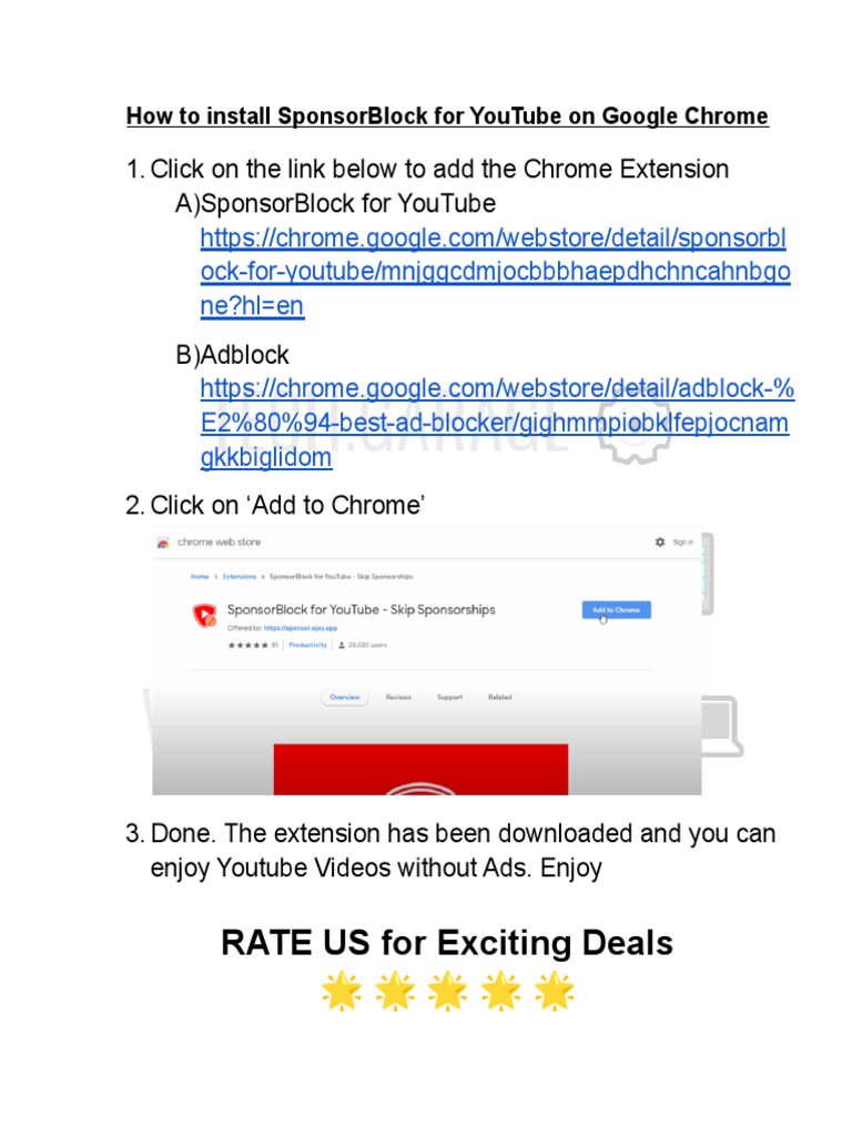 How to Install SponsorBlock for YouTube on Google Chrome-1 | PDF