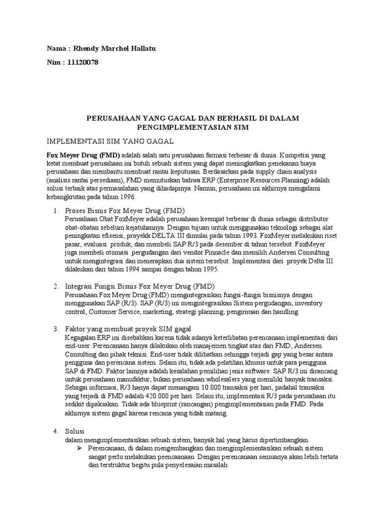Implementasi Sim Yang Gagal | PDF