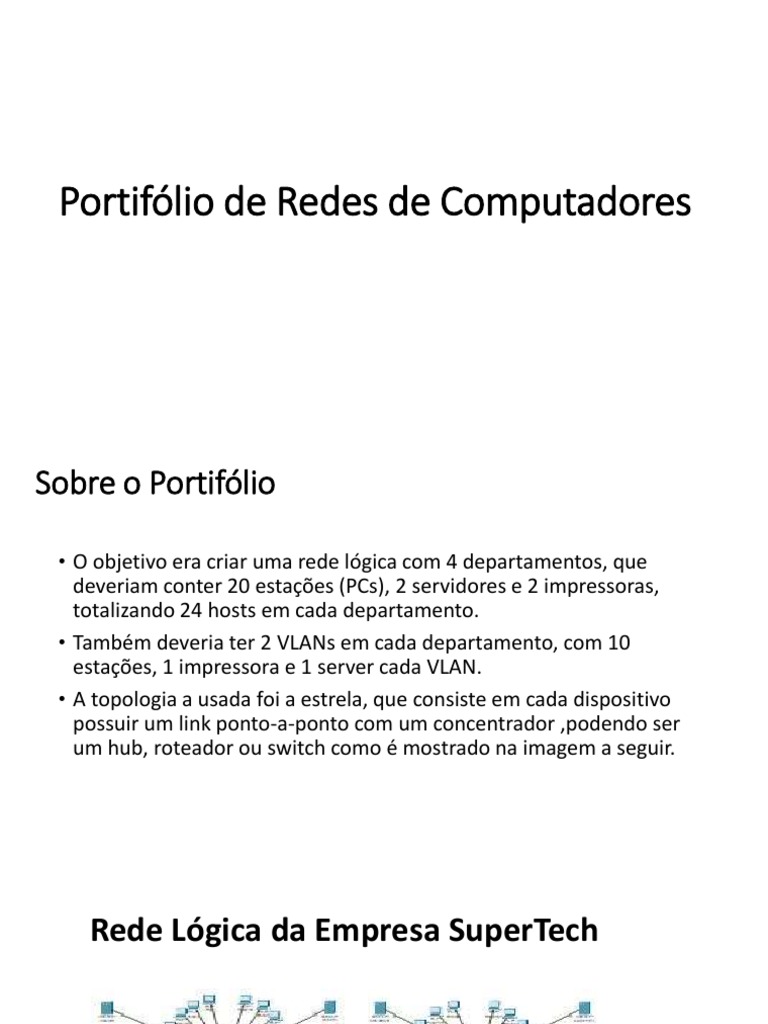 Portifólio de Redes de Computadores | PDF