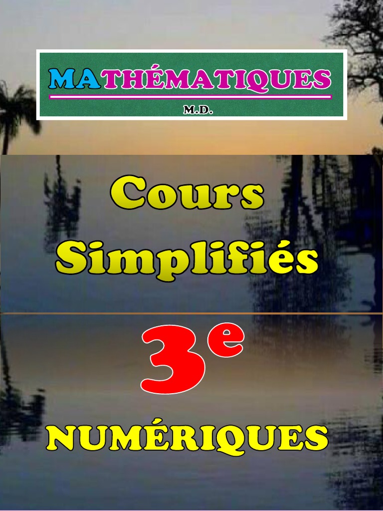 MATHS 3e 2020-2021 MD | PDF | Racine carrée | Coordonnées cartésiennes