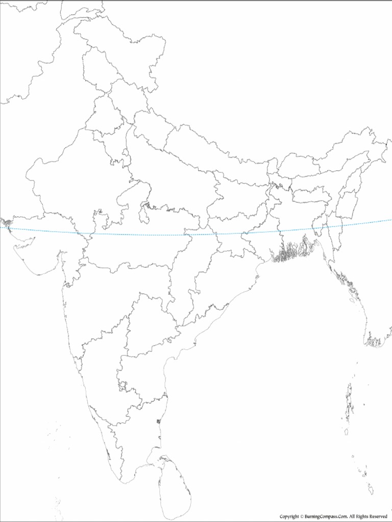 India Blank Map With Neighbouring Countries | PDF