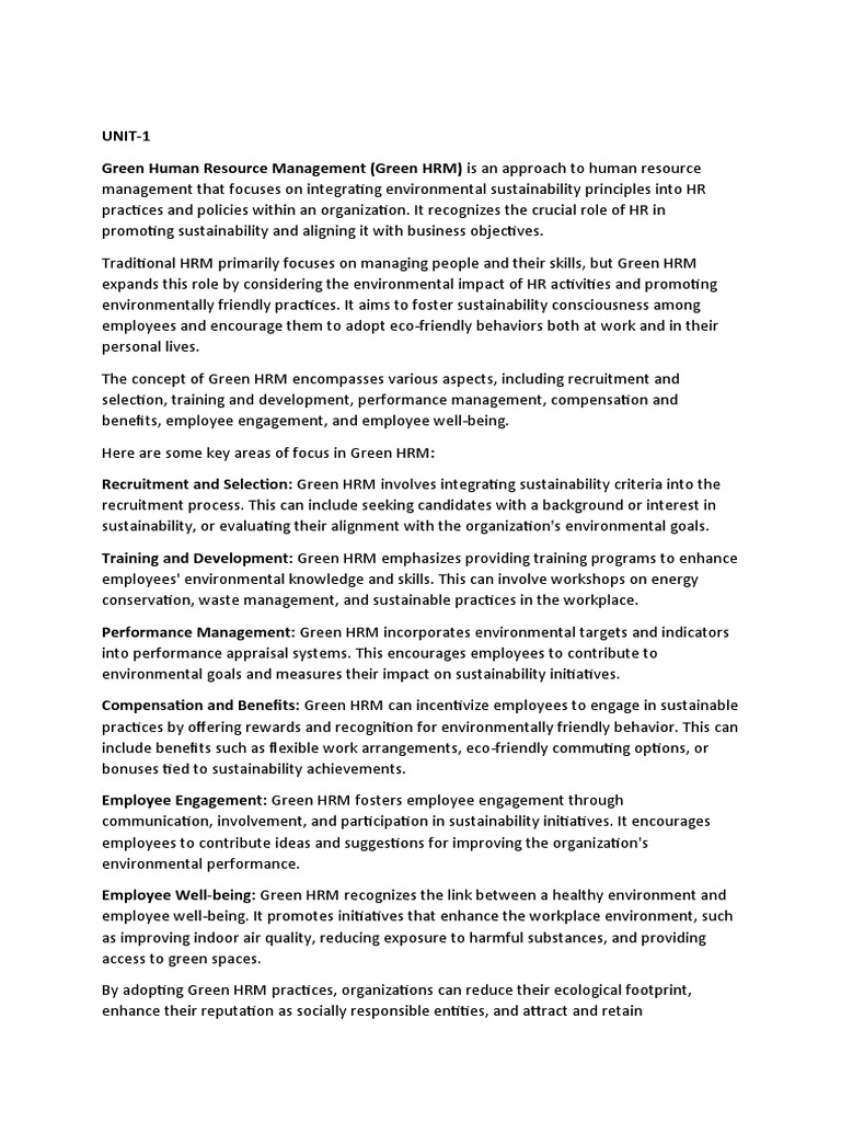 Unit-1 Ihrm | PDF | Career & Growth | Business