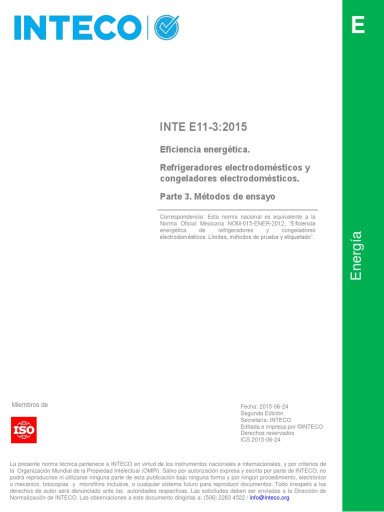 Métodos de ensayo Eficiencia Energética E11-3 | PDF
