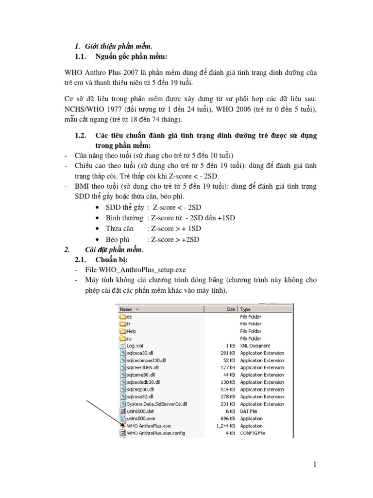 Huong Dan Su Dung Phan Mem AnthroPlus - Viet | PDF