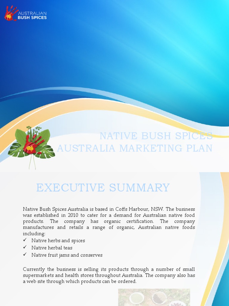 BSBMKG623 Native Bush Spices Australia Marketing Plan Presentation ...
