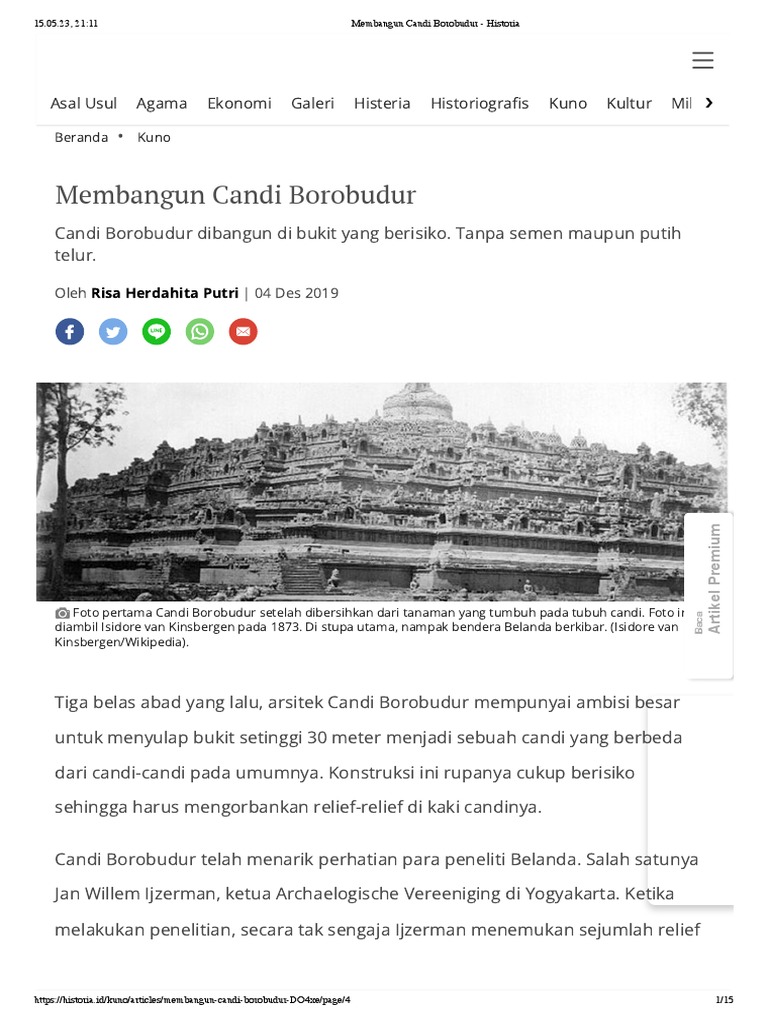 Membangun Candi Borobudur - Historia | PDF