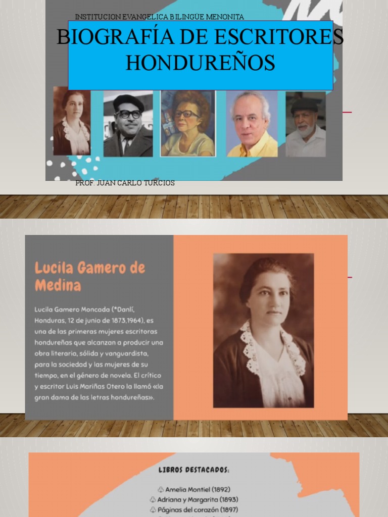 6.biografia de Escritores Hondureños | PDF