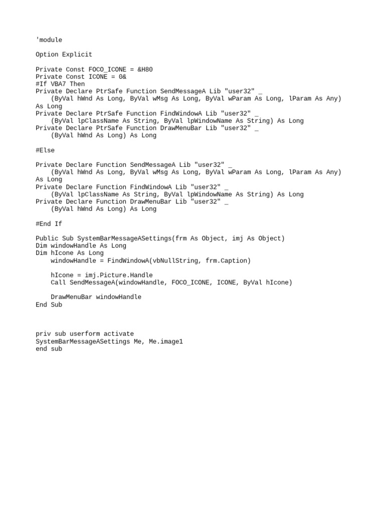 Vba Userform Icon | PDF | Computers
