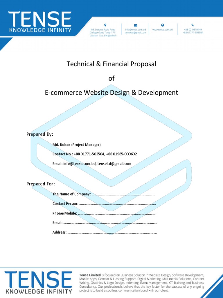 Tense Limited ECommerce Website Proposal | PDF | Domain Name | E Commerce