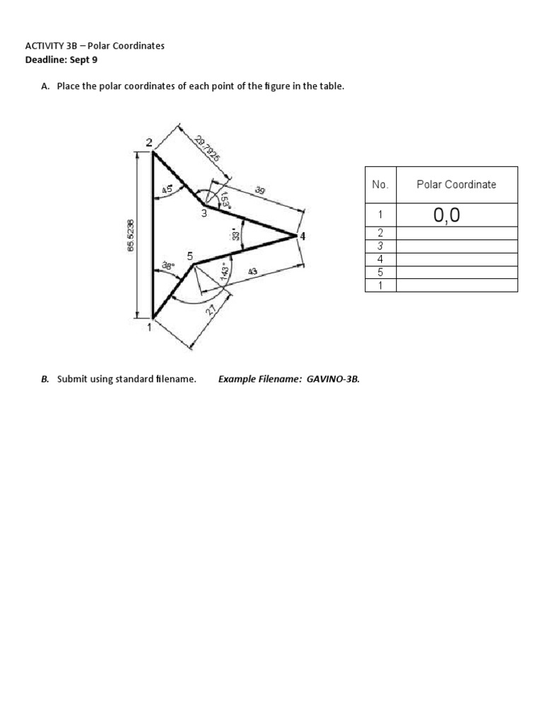 Activity 3B - Polar Coordinates | PDF