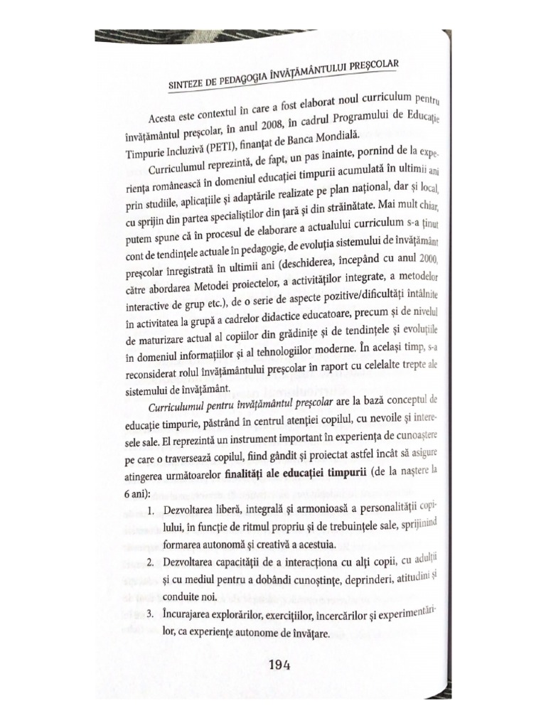 Sinteze de Pedagigie Invatamantul Prescolar 9 | PDF