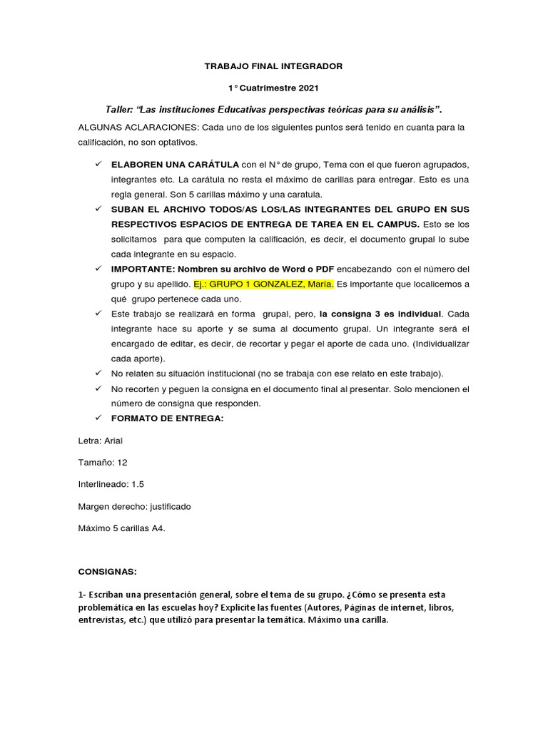 Trabajo Final Integrador | PDF | Crecimiento personal y profesional