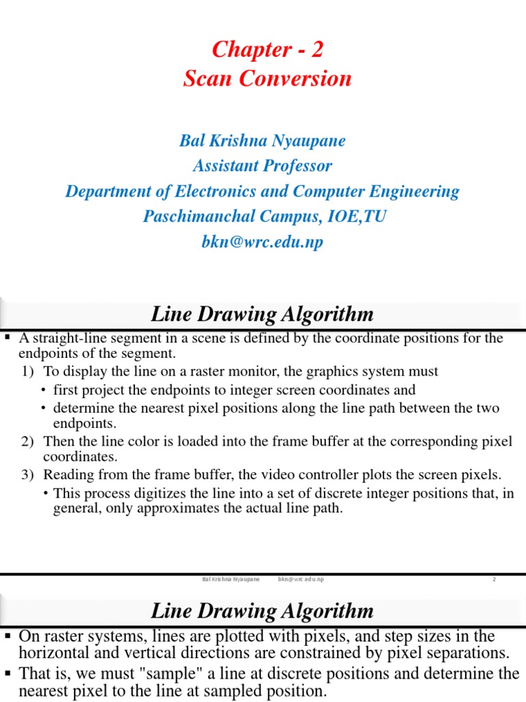 Chapter 2 - Scan Conversion | PDF