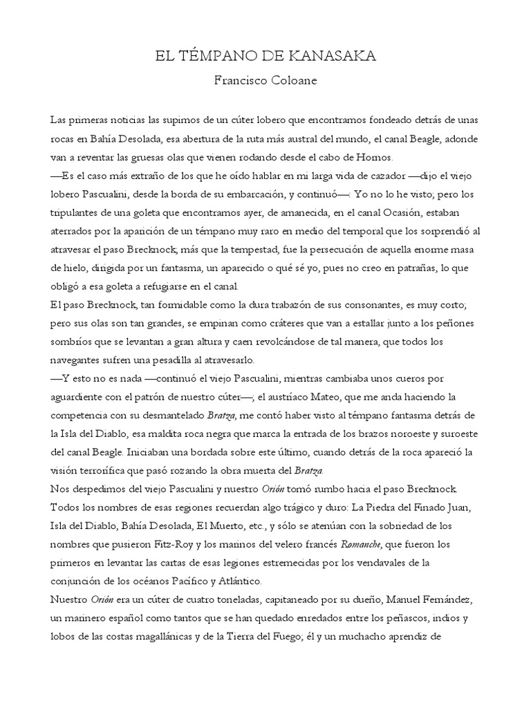 El témpano fantasma en Kanasaka | PDF | Geografía Física