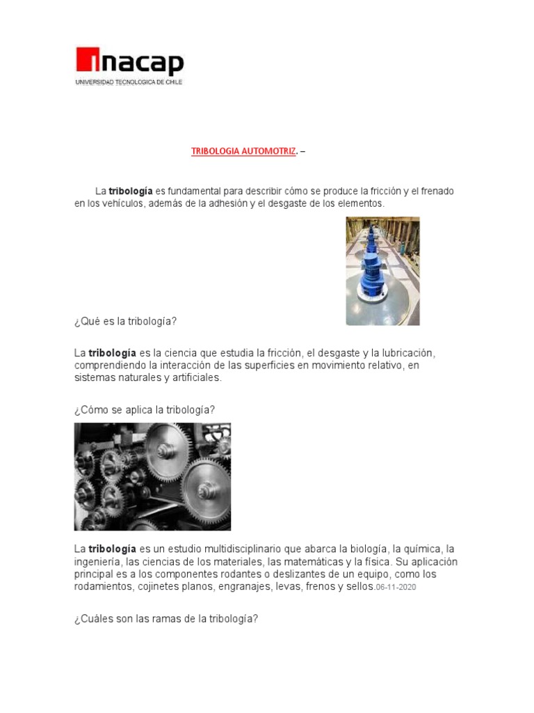 2023 Con - TRIBOLOGIA AUTOM | PDF | Fricción | Física