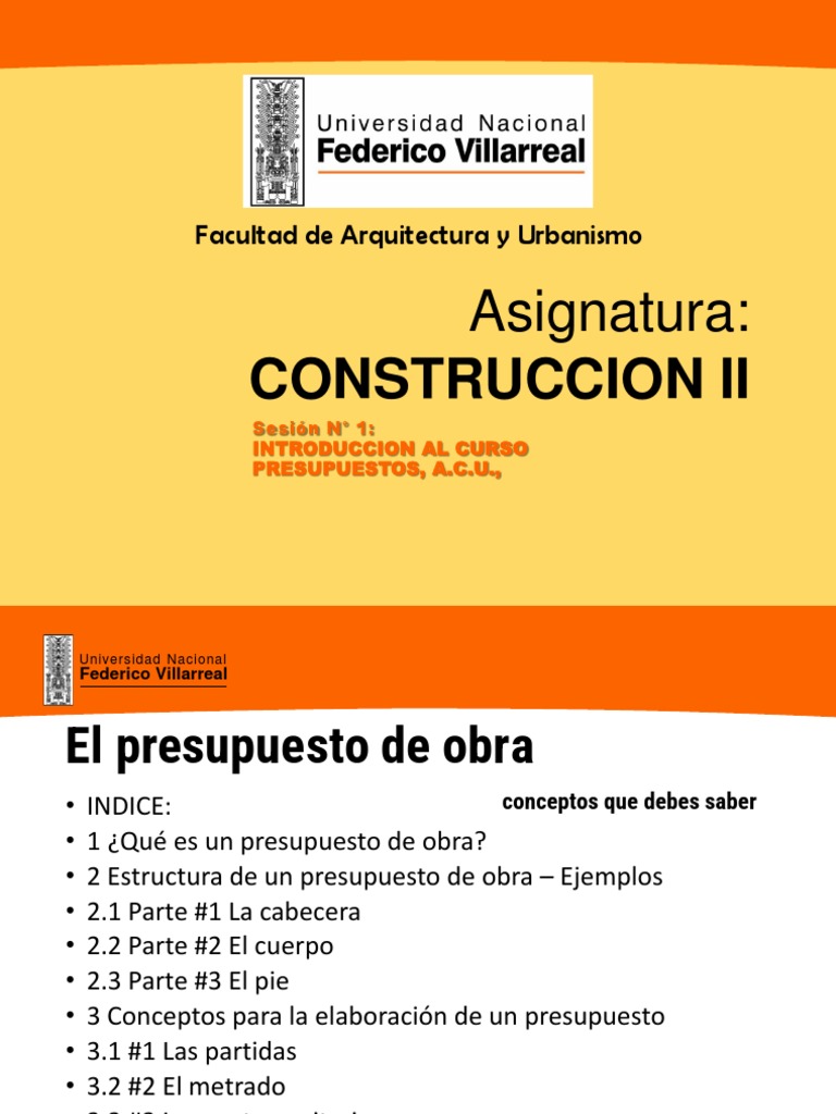 MyP II PRESUPUESTO DE OBRA - VERA | PDF