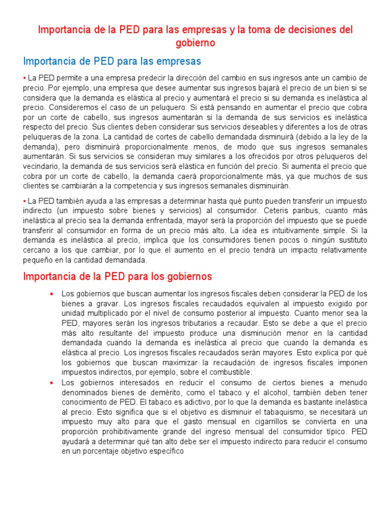 Importancia de la PED en empresas y gobiernos | PDF | Negocios