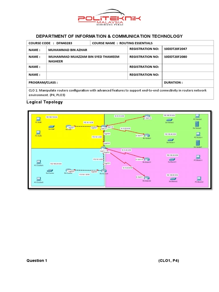 Practical Exercise RE Sesi 1 2223 -- 2047 , 2080 | PDF | Router (Computing) | Computing