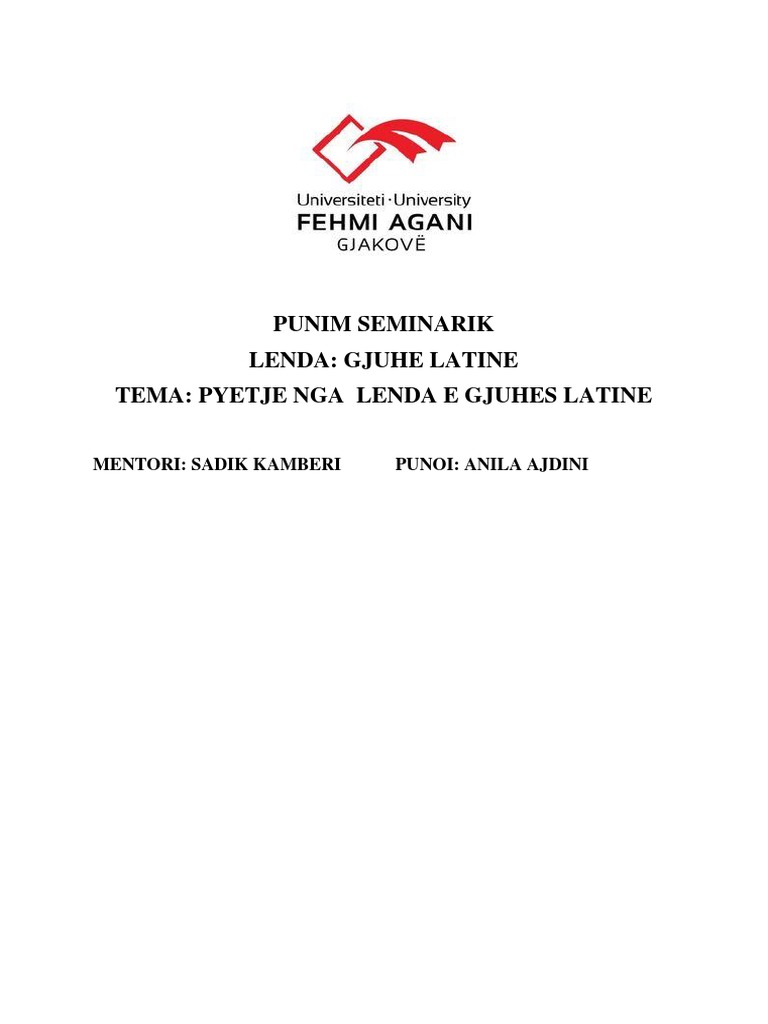 Latinisht | PDF