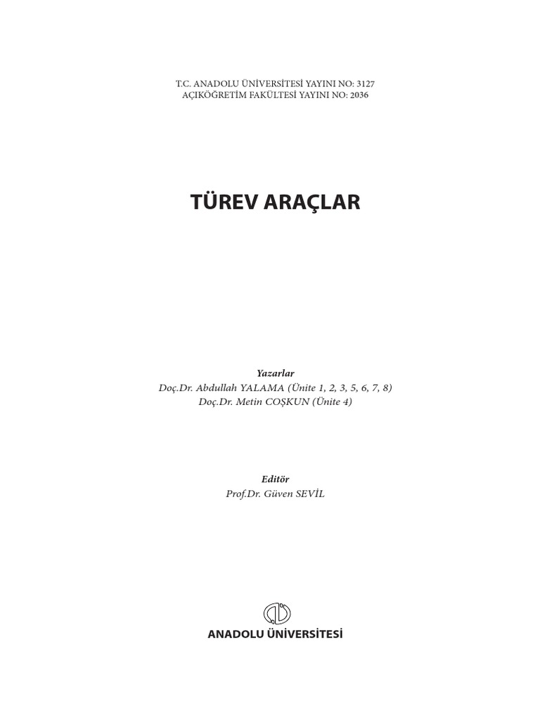 Türev Araçlar | PDF