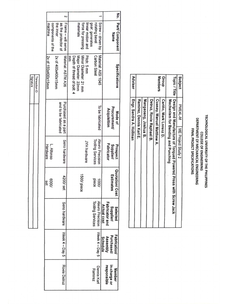Final Project Specifications | PDF