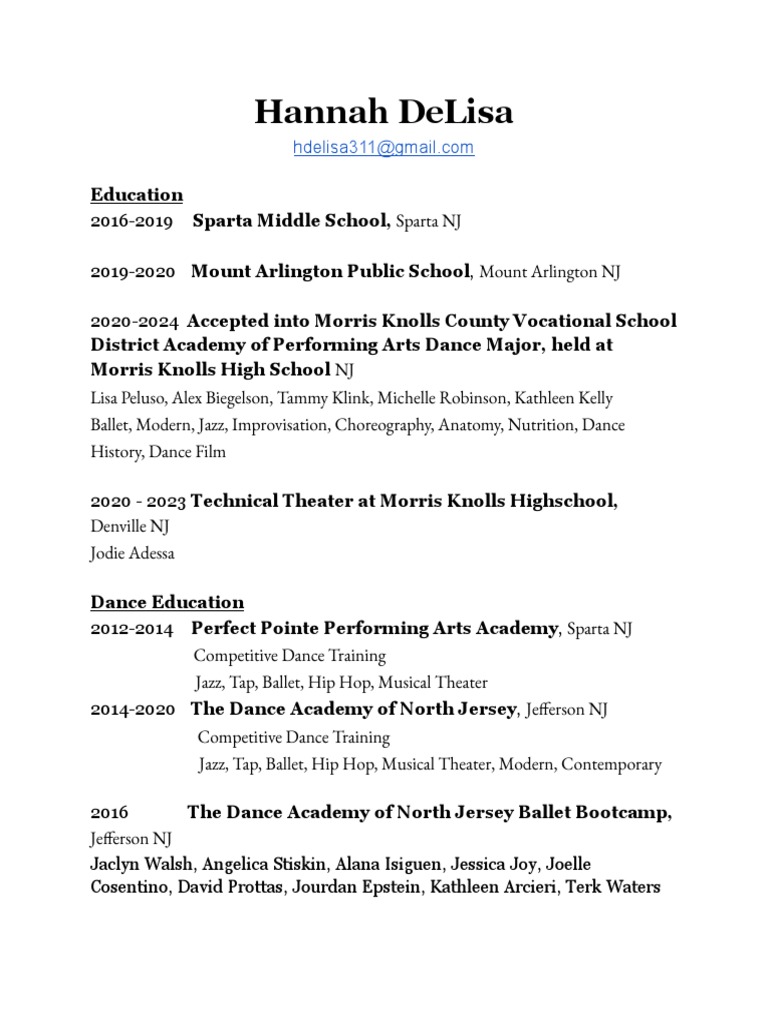 Hannah Delisa - 1st Draft of CV | PDF