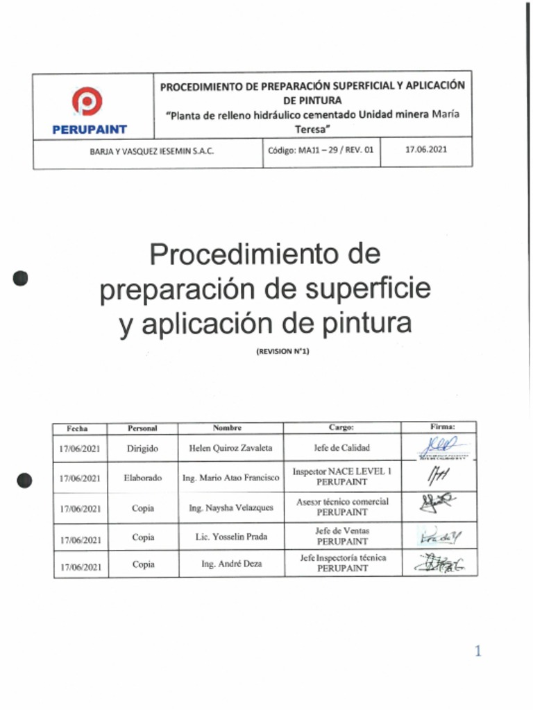 Ma11-29 Procedimiento de Pintura | PDF