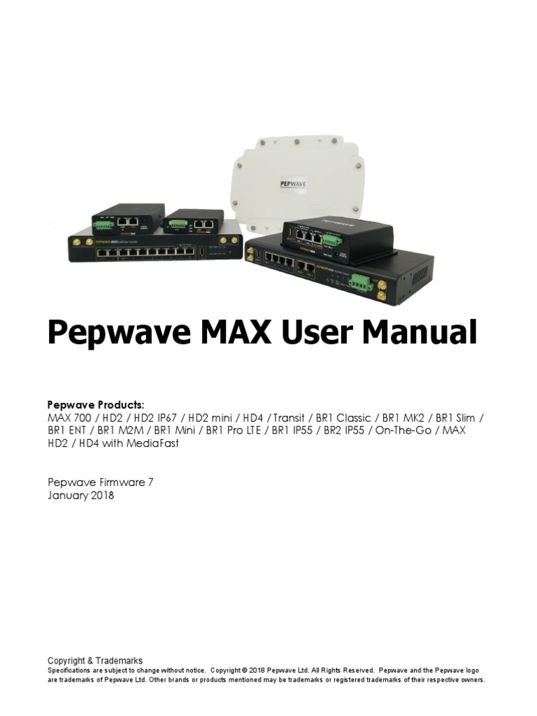Pepwave Max Firmware Manual-Fw7 | PDF | Computer Network | Router ...