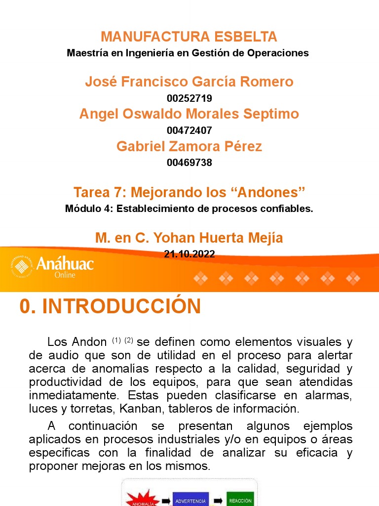 Tarea 7. Mejorando Los Andones | PDF
