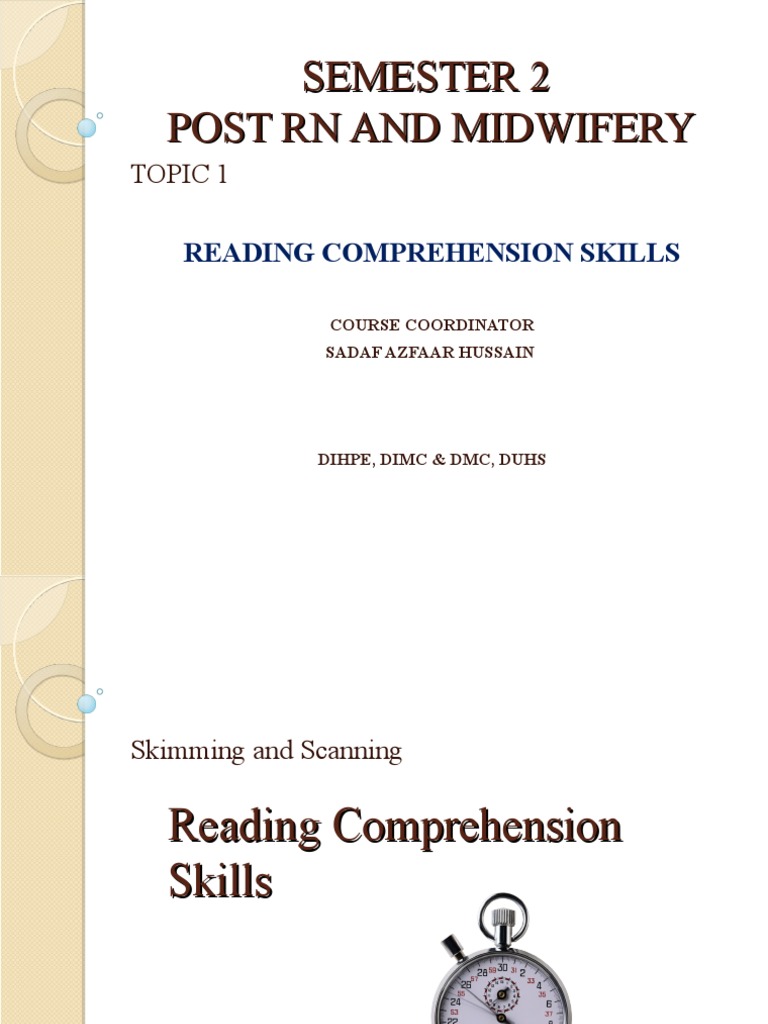 Unit 01 Scanning and Skimming Reading | PDF