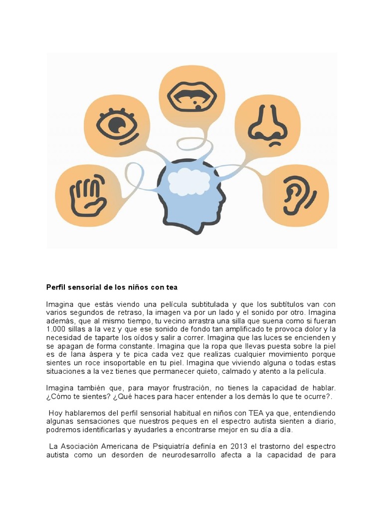 Perfil Sensorial de Los Niños Con Tea | PDF