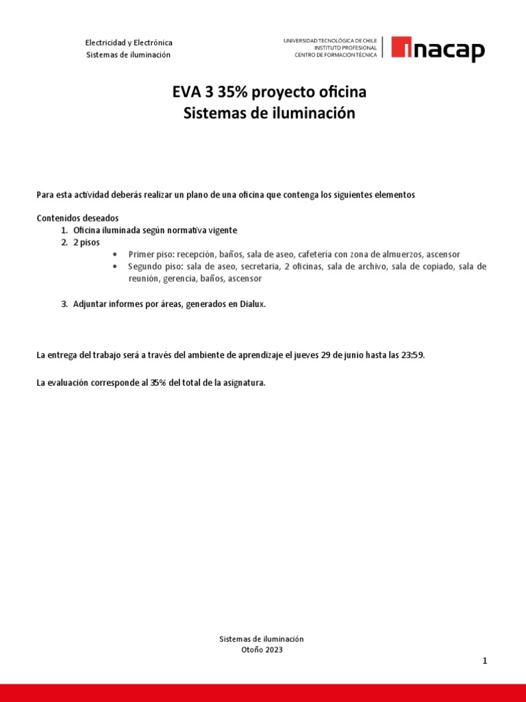 D-062 Iluminación Eva Oficina | PDF