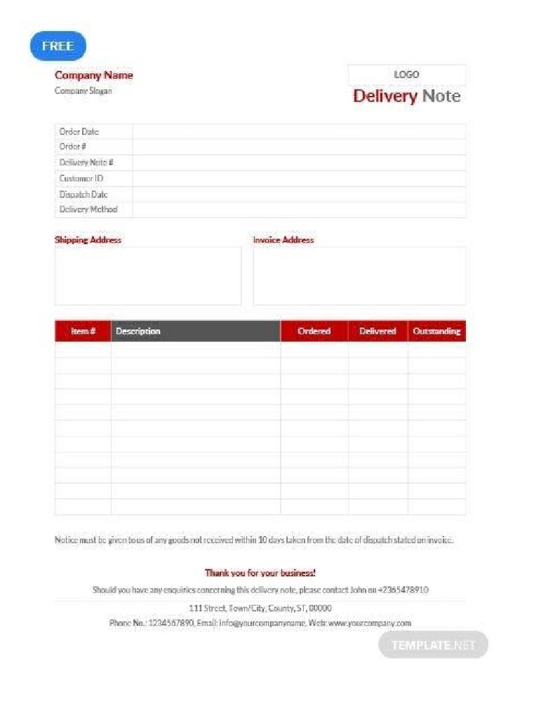 Delivery Note | PDF