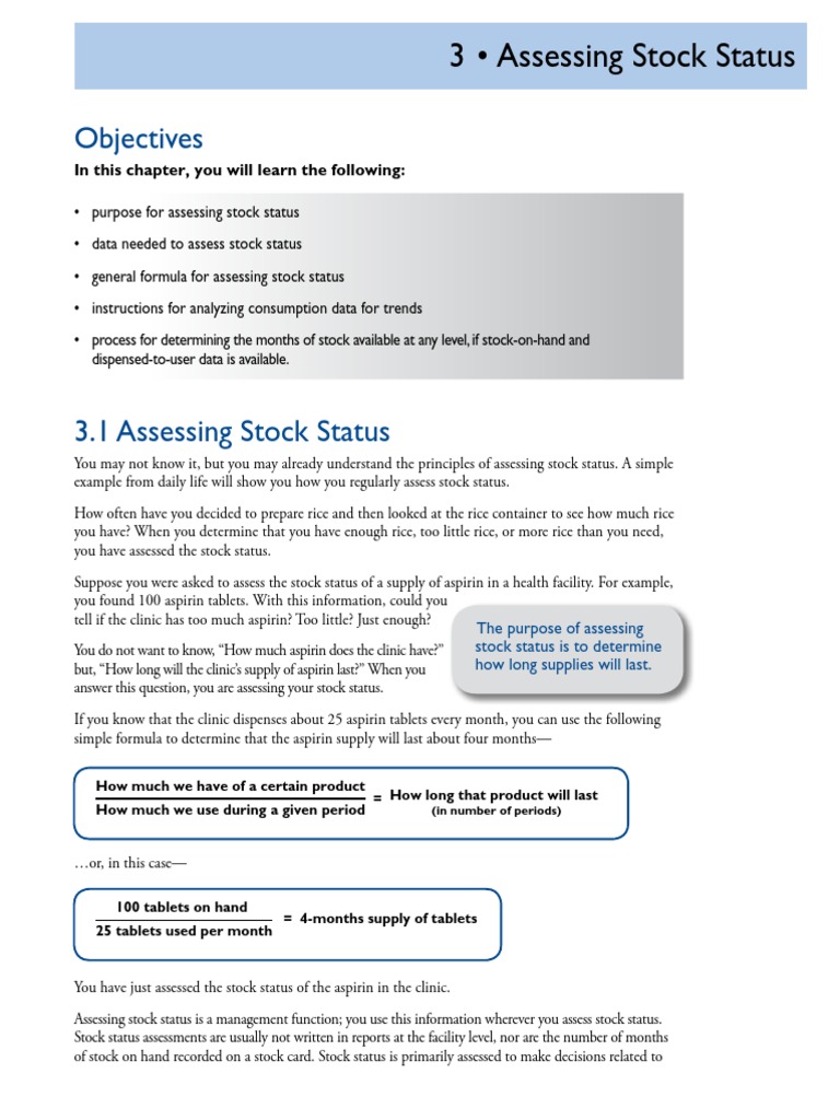 The - Logistics - Handbook (1) - Assessing Stock Status | PDF ...