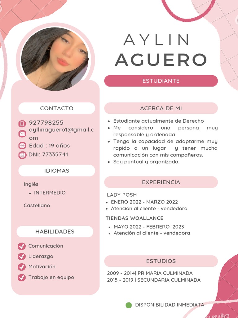 Currículum CV Aylin Aguero | PDF
