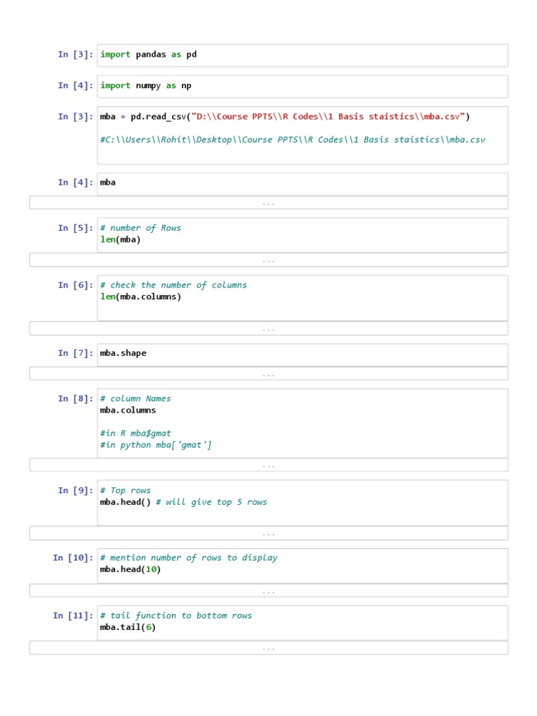 2.basic Statistics - Jupyter Notebook | PDF | Benign Tumor | Computing