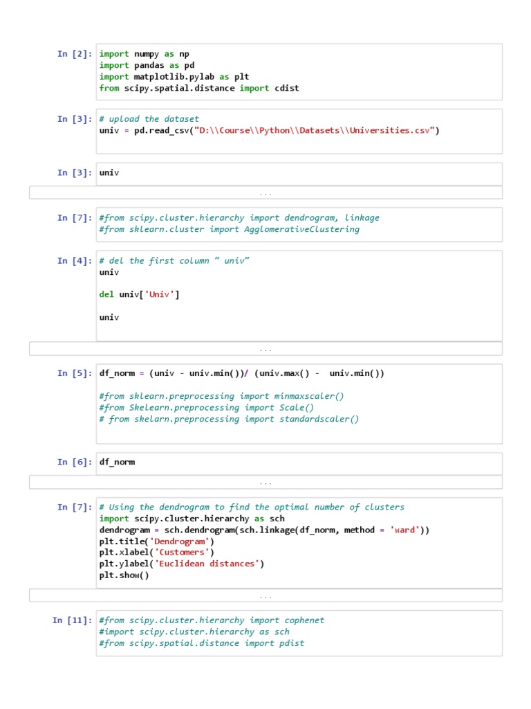 Hirerachical Clustering Jupyter Notebook Pdf Computers 