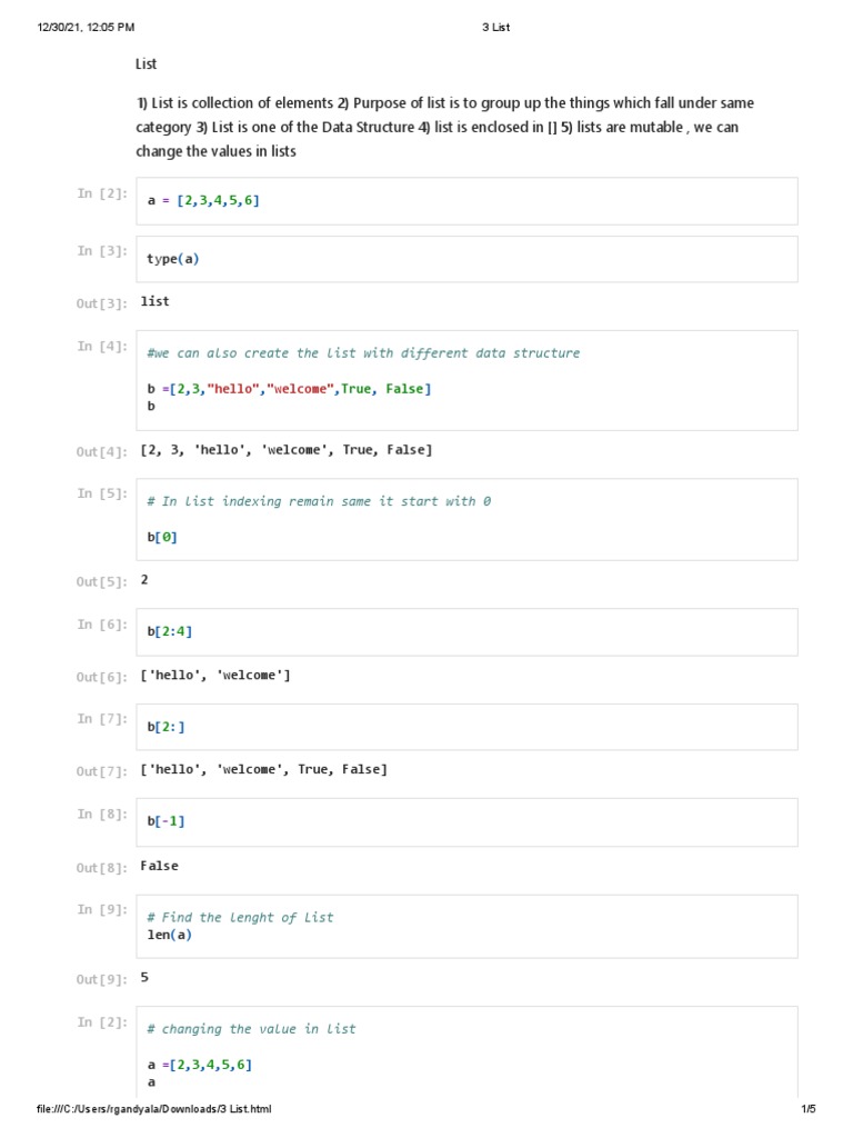 3 List | PDF | Computer Programming | Computing