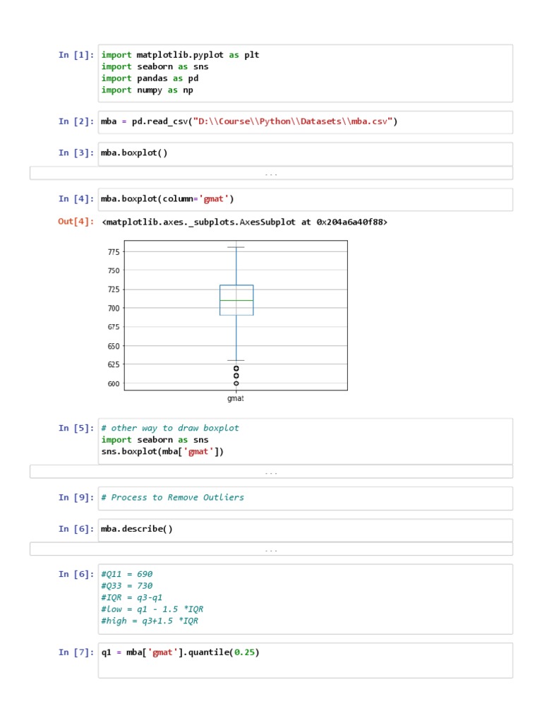 6.outlier Code - Jupyter Notebook | PDF | Robust Statistics ...