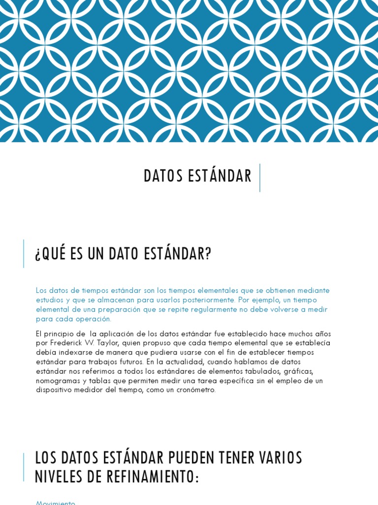 Datos Estandar - 1 | PDF | Hora | Ecuaciones