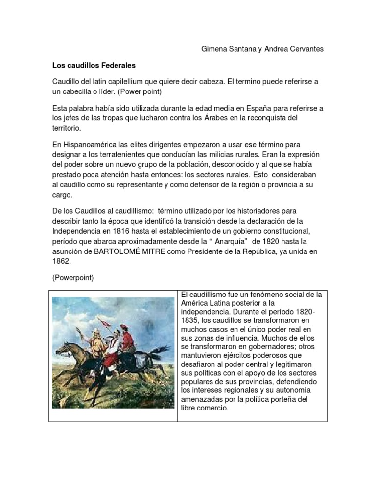 Caudillos Federales en Argentina | PDF