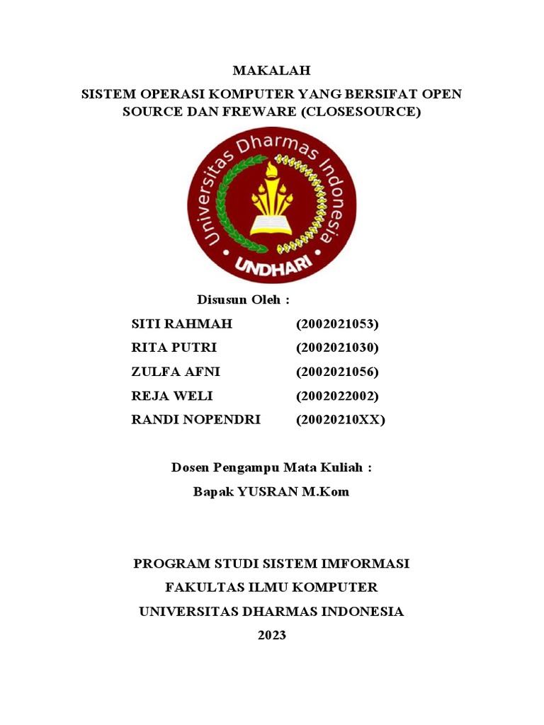 MAKALAH Open Source | PDF