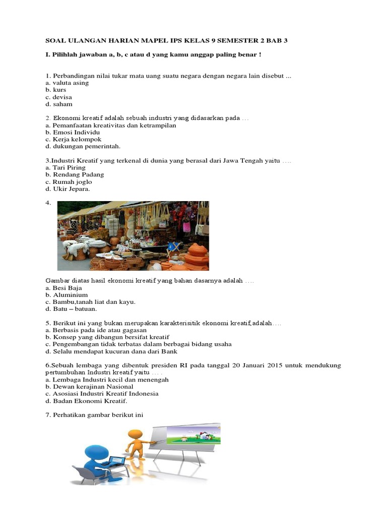 SOAL UH IPS KELAS 9 SMT 2 BAB 3 Jadi | PDF