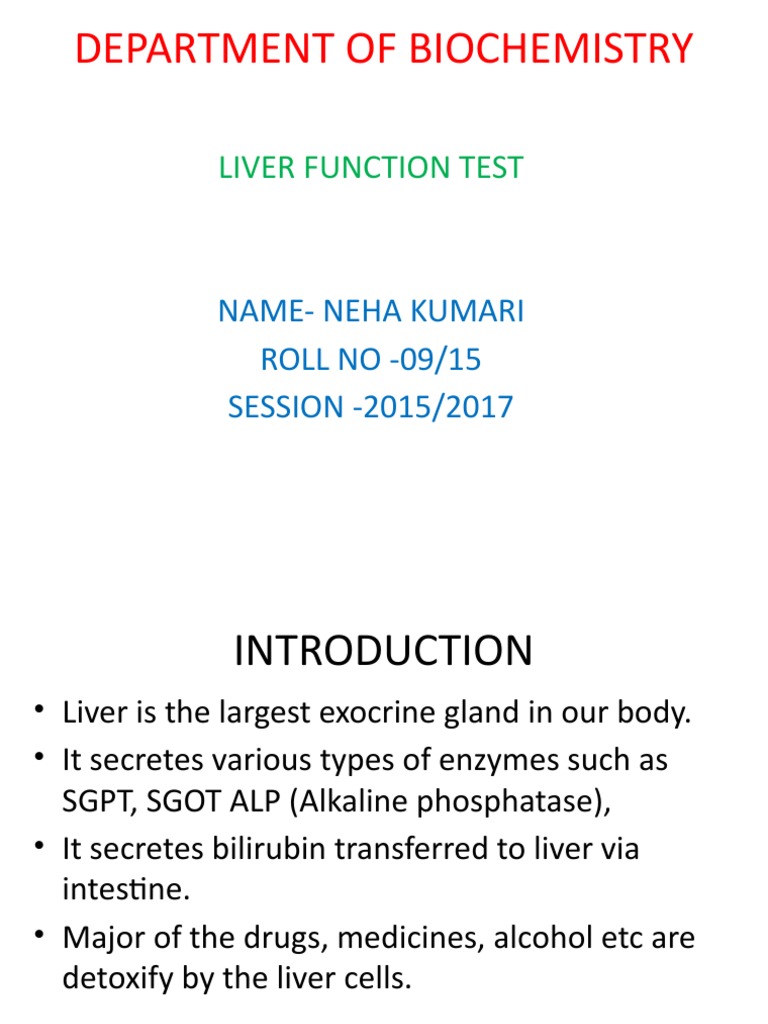 Liver Function Test | PDF
