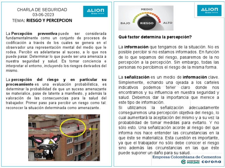03-06-2023 Percepcion y Riesgo | PDF | Riesgo | Percepción