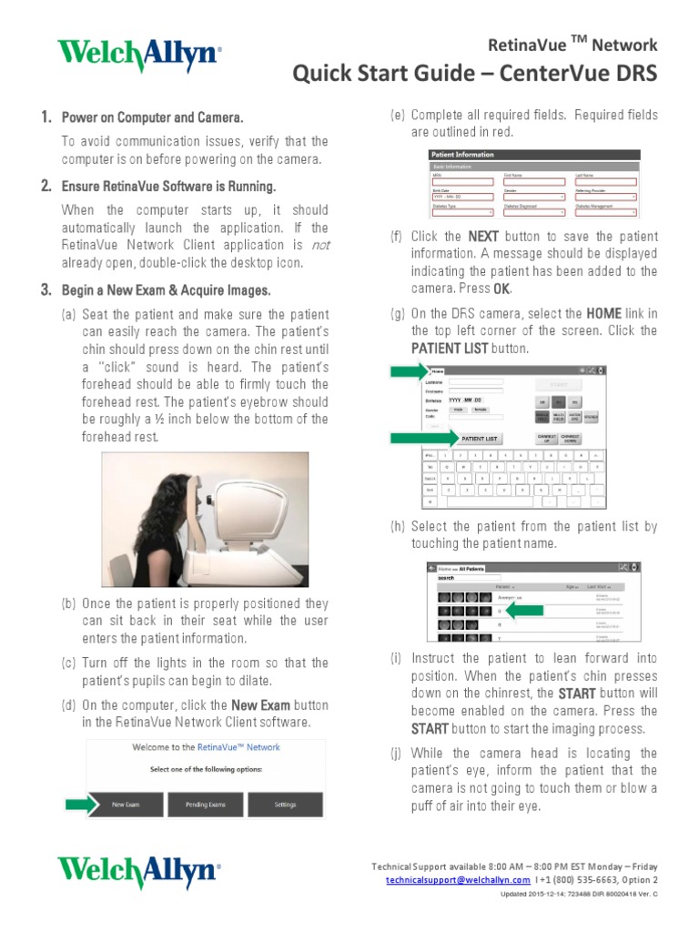 CenterVue DRS Reference Sheet | PDF | Camera | Eye