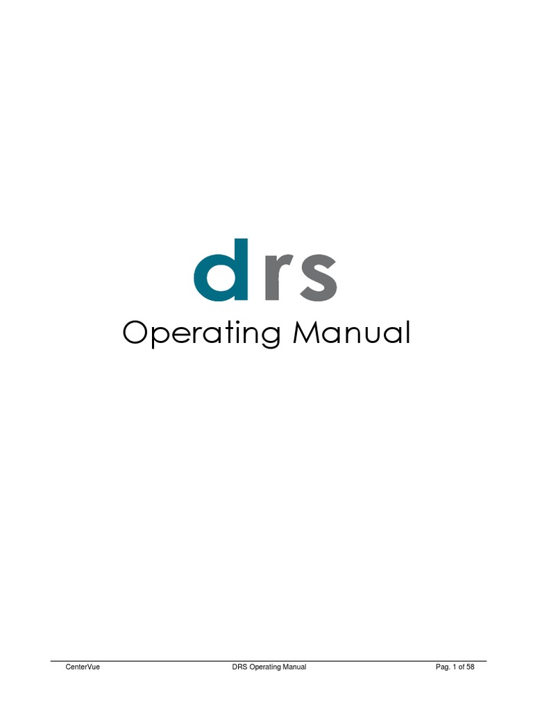 DRS Operating Manual | PDF | Backup | Icon (Computing)