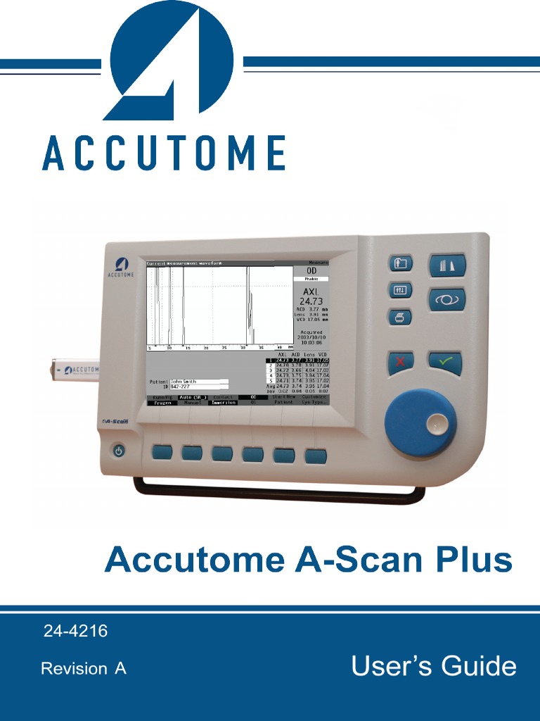Accutome A-Scan Plus Manual | PDF