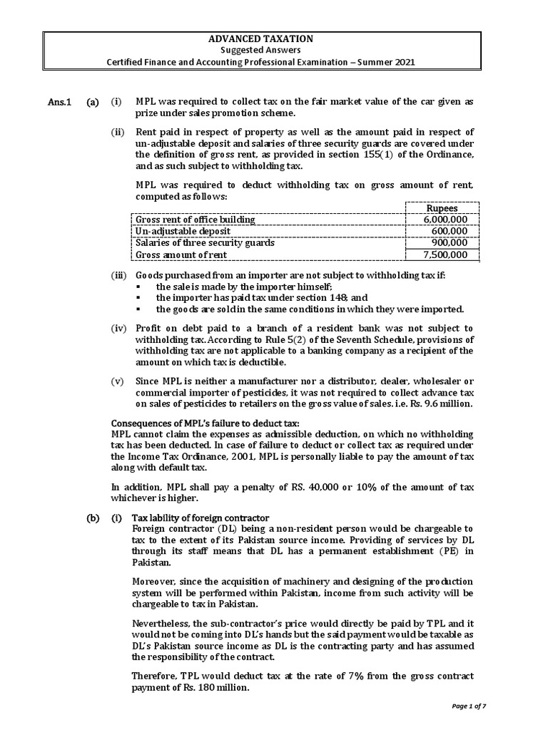 CFAP 5 Summer 2021 | PDF