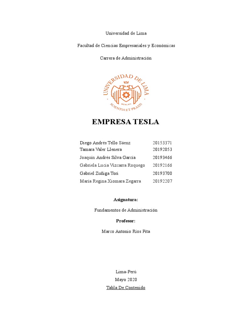 Manual Empresa Tesla | PDF